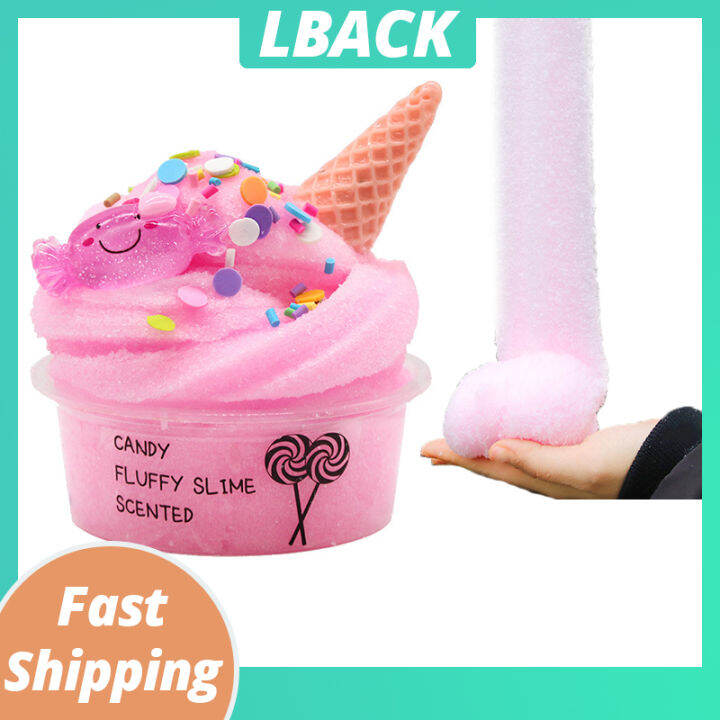 100 ml Fruit Cake Slime Kit Fluffy Floam Kid Modeling Slime Clay Toy ...