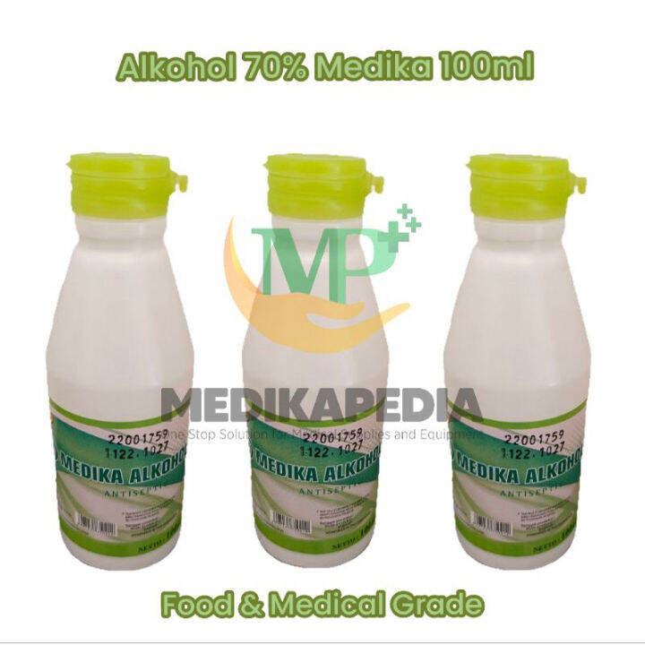 Alkohol Medika 70% 100ml Antiseptik / Alcohol Medica Food & Medical ...