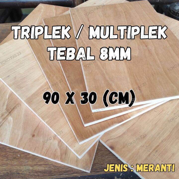 TRIPLEK / MULTIPLEK / PAPAN KAYU LAPIS / PLYWOOD UKURAN 90cm x 30cm ...