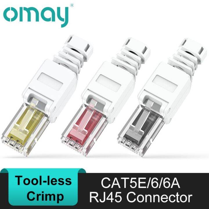 CAT6 CAT5E Tool free RJ45 connector No crimp tool less UTP 1000Mbps ...