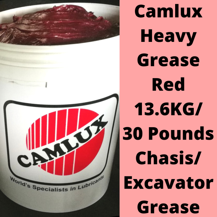 💥Camlux Heavy Grease RED💥 13.6KG 30Pounds Chasis/ Excavator Crane ...