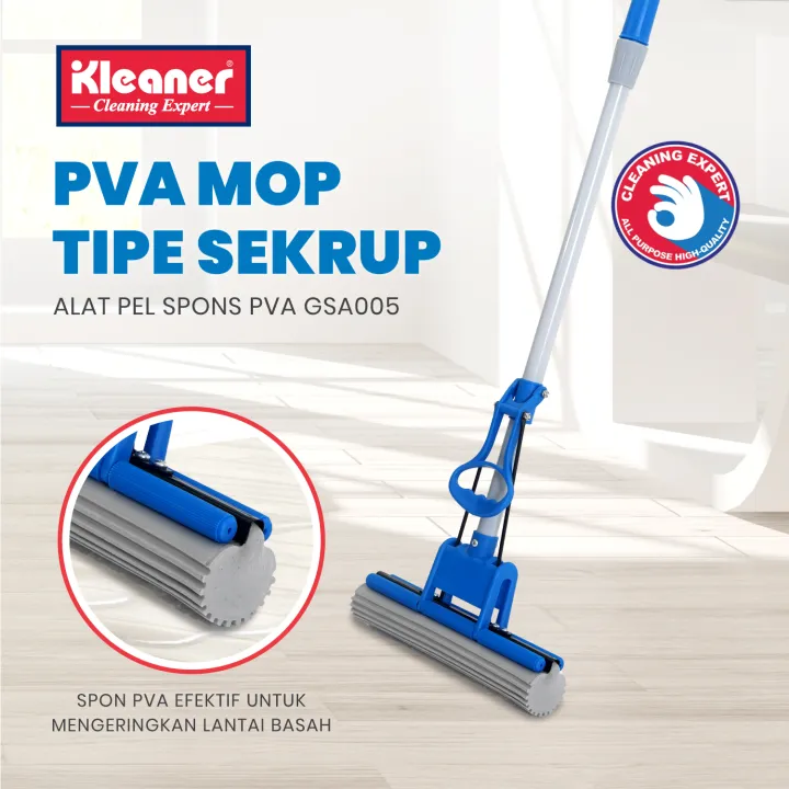 Kleaner Alat Pel Lantai Spons PVA Tipe Sekrup Floor Mop Pembersih ...