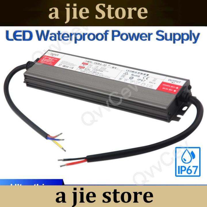A jie Store AC to DC 12V 24V IP67 Waterproof Led Strip Lighting Transformers Driver Power Supply ...
