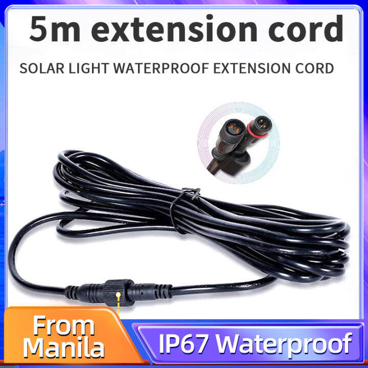 Solar Light Cable Double Core Cable 5 Meter Extension Connector ...