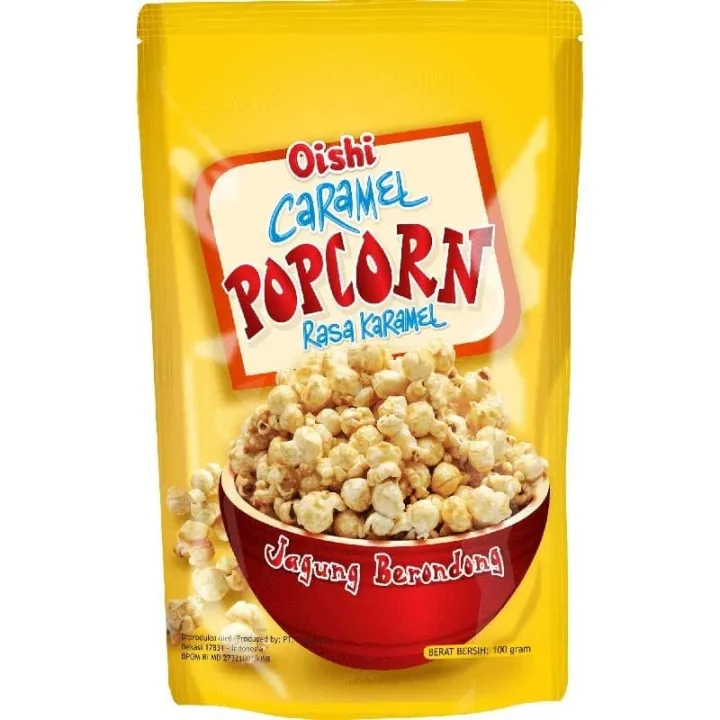 Oishi Popcorn rasa Karamel 100gr X 5 - Makanan Ringan - Popcorn ...
