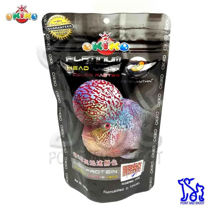 (MP) Okiko Platinum Head Huncher & Color Faster Flower Horn Flowerhorn Fish Food - 100g | Lazada PH