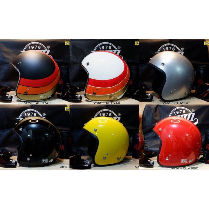VRM CLASSIC HELMETS / VINTAGE HELMET HALF FACE face motor motorcycle ...
