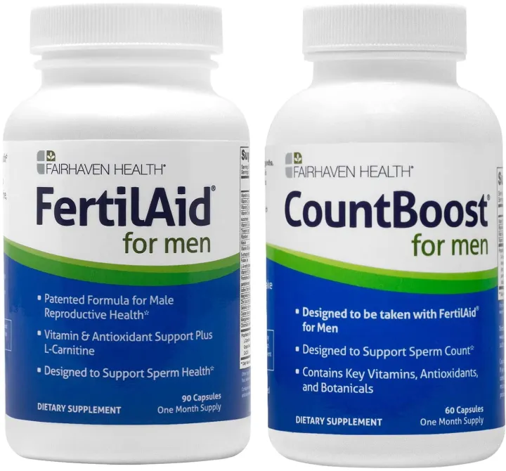 FertilAid for Men and CountBoost Combo - Male Fertility Supplement ...