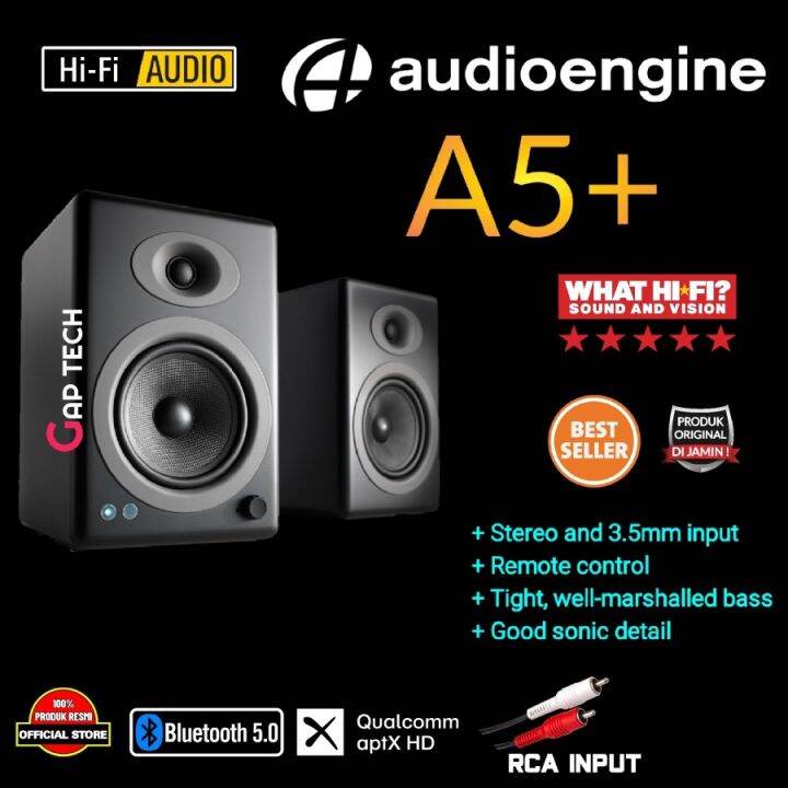 Audioengine A5+ Plus Wireless Hi-Fi True Stereo Sound Monitor Speaker ...