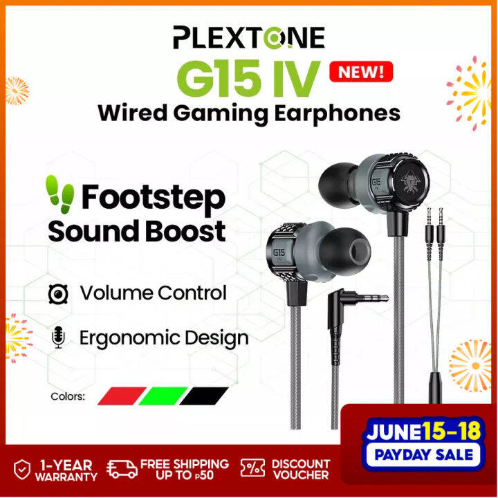 PLEXTONE G15 Mark IV In-Ear Gaming Headset Earphone Ergonomic Design ...