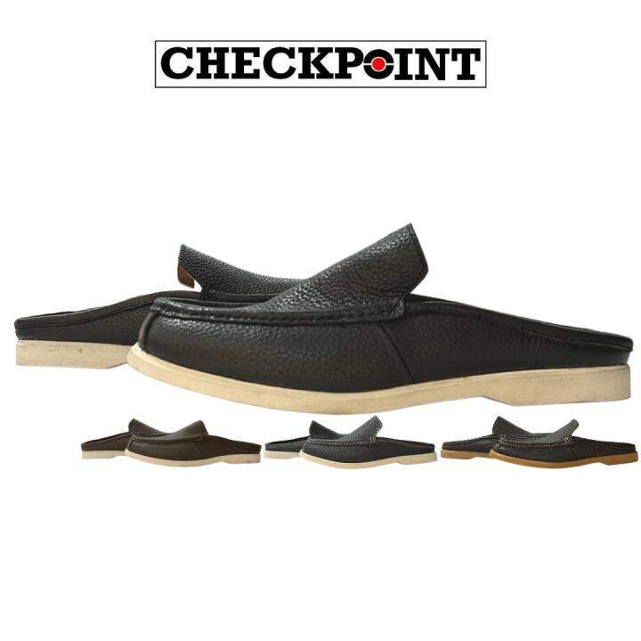 Checkpoint MARIKINA MADE men's Half Shoes black dark brown navy blue ...