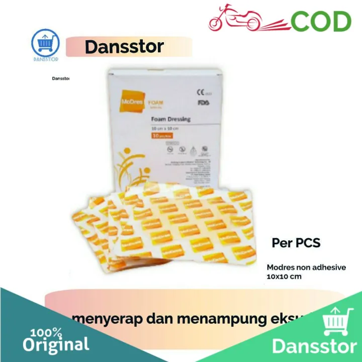 Modres foam non adhesive 10 x 10 cm per lembar spon luka | Lazada Indonesia