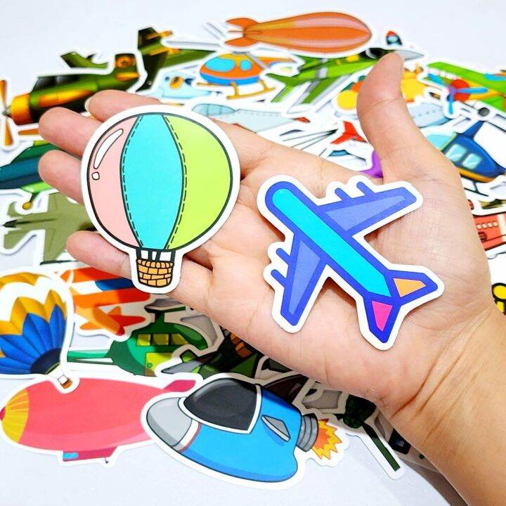สติ๊กเกอร์ ยานพาหนะ ทางอากาศ เครื่องบิน บอลลูน เฮลิคอปเตอร์ ยานอวกาศ ...