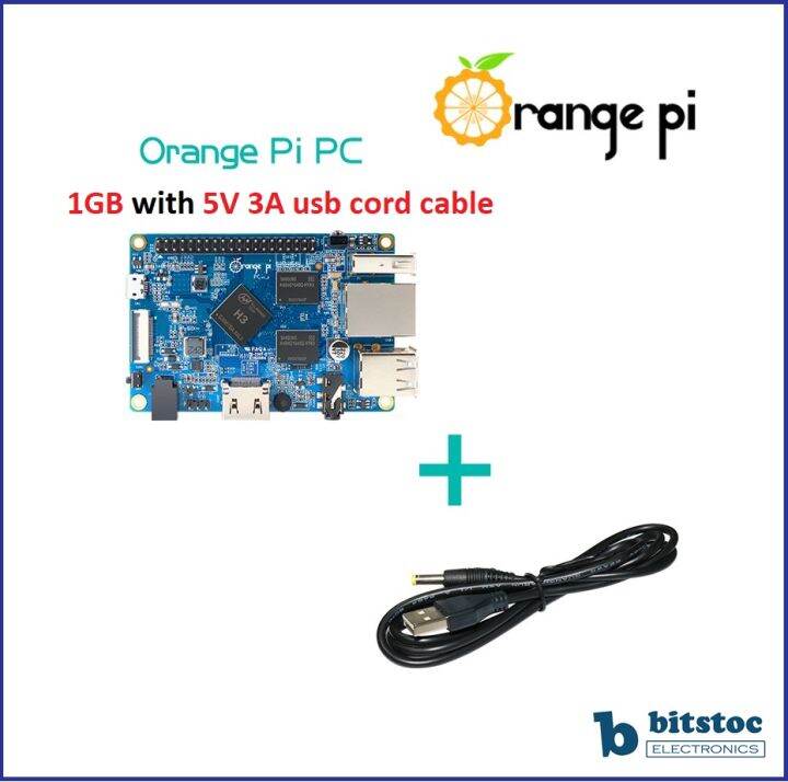 Orange Pi PC 1GB Quad Core H3 Motherboard with + USB to DC 4.0MM - 1 ...