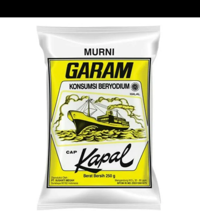 GARAM CAP KAPAL BERYODIUM BERAT BERSIH 250GRAM | Lazada Indonesia