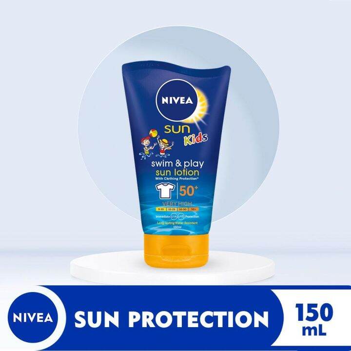 NIVEA Sun Kids Ultra Protect Play Lotion with SPF 50 Sunblock for Kids ...