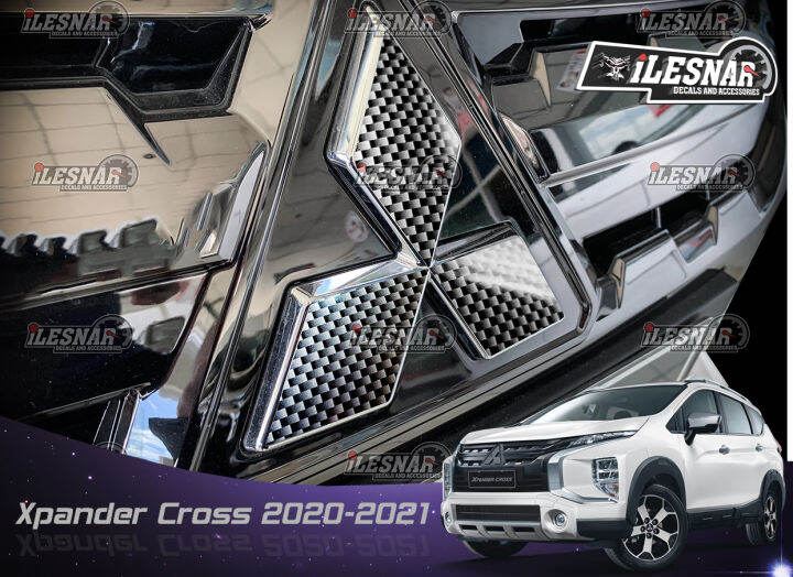 Mitsubishi Xpander Cross 2020-2022 Front and Rear Logo 3D Silver Black ...