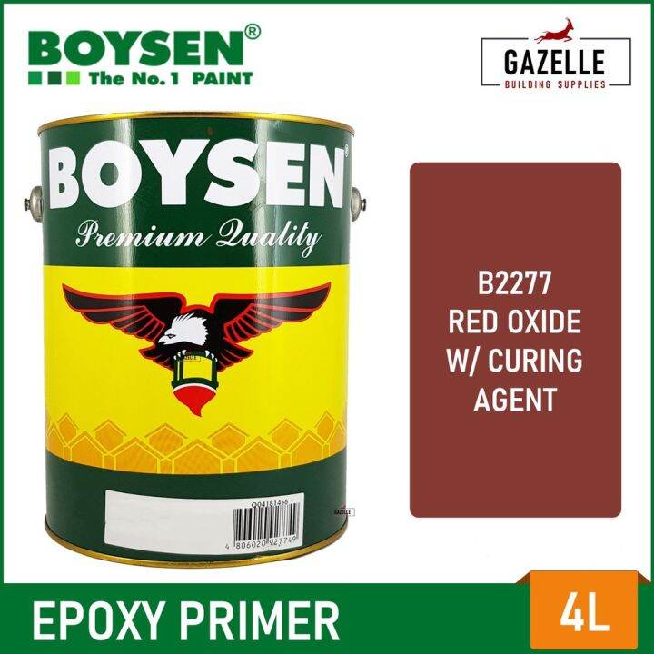 Boysen Epoxy Primer - 4L w/ Curing Agent 3 Colors White / Red Oxide ...