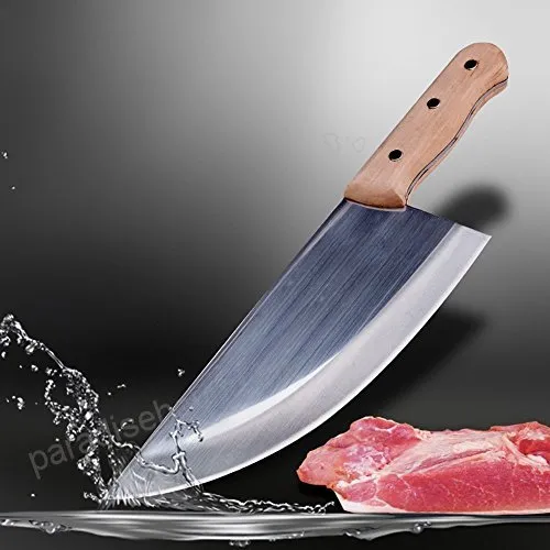 10 inch blade traditional forged stainless steel butcher knife meat ...