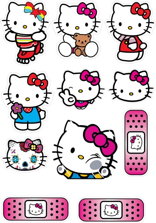 Hello Kitty Cute Chibi Unicorn Character Sticker A4 size | Lazada PH