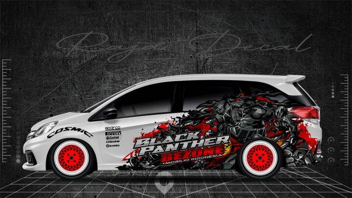 Sticker Striping Decal Mobil Honda Mobilio Custom Disain Black Panther ...
