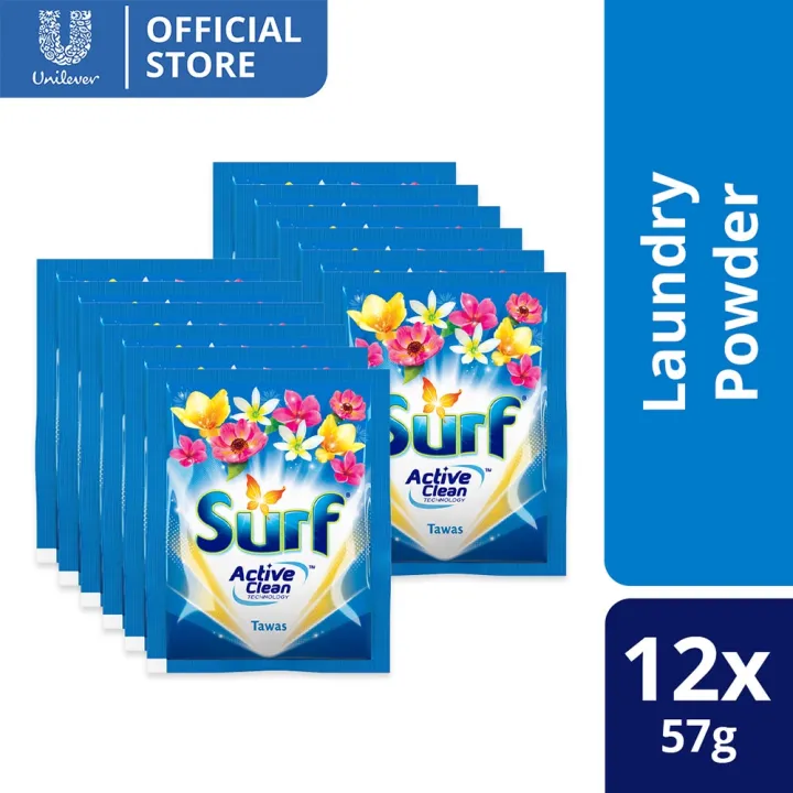 Surf Powder Detergent Tawas 57G Sachet Set of 12 | Lazada PH