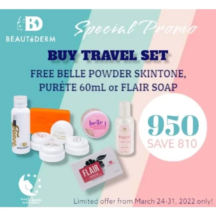 BEAUTeDERM Travel Set with Freebies | Lazada PH