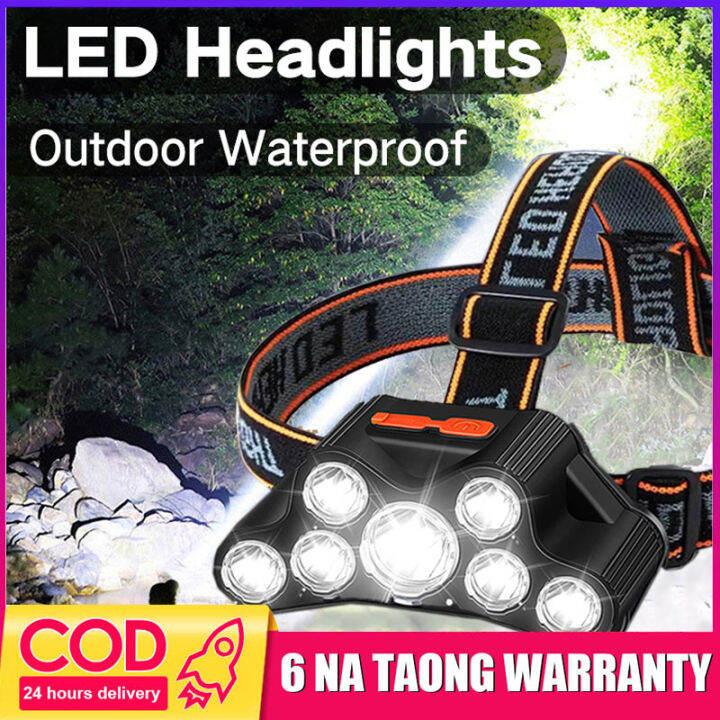 Headlamp Flashlight Rechargeable Head Lamp Seven Heads Ultra Bright ...