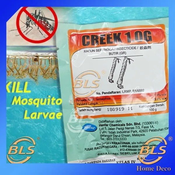 CREEK 1.0G ABATE (100G) INSECTICIDE RACUN SERANGGA FOR MOSQUITO NYAMUK ...