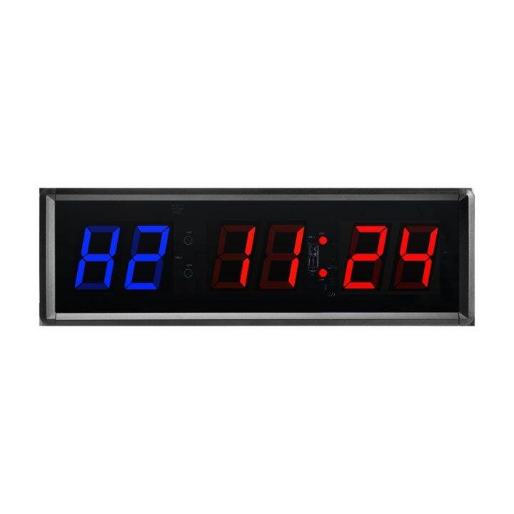 Gym Timer Digital Countdown Clock Stopwatch with Remote LED Interval ...