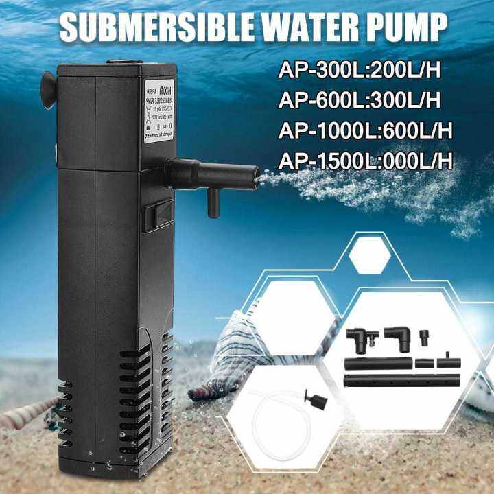[Ready Stock] 4W-300L/Jam Pompa Air Aquarium Submersible Water Pump Air ...