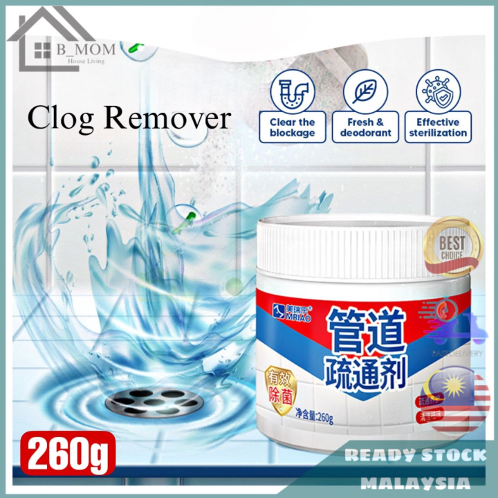 HOT SALES 260g Clog Remover Powder Drain Sink Pipe Basin Cleaner Toilet ...