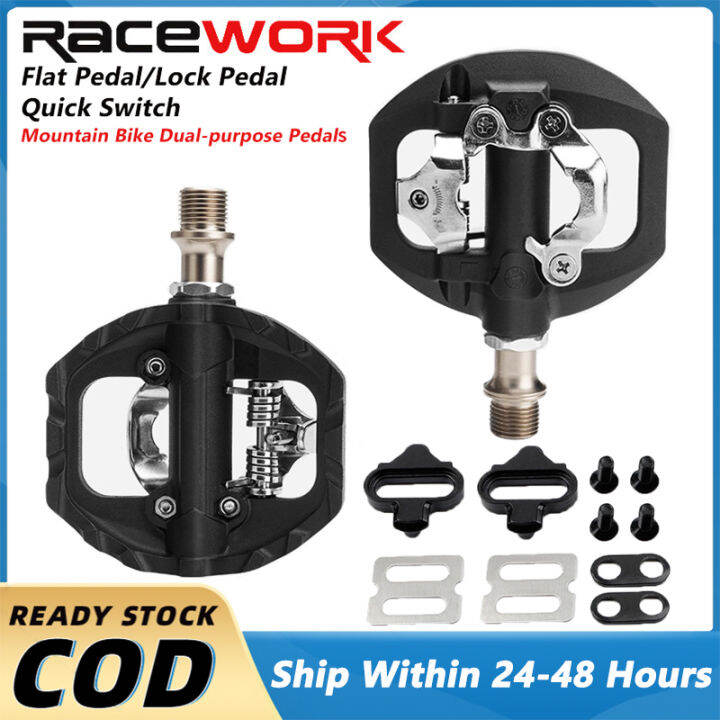 RACEWORK Cleats Pedals MTB Clipless Pedals Cycling Road Bike Self ...