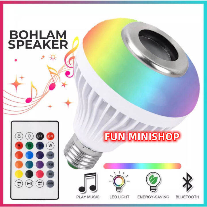 Bohlam Speaker Musik Bluetooth 2 in 1 - Lampu Speaker LED/SPEAKER ...