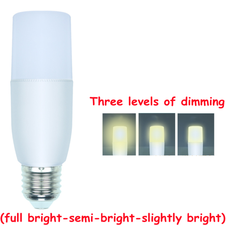 OU BANG 2023 New's E27/E14 LED Cylindrical Bulb Lamps E27 AC 220V Three levels of dimming (full ...