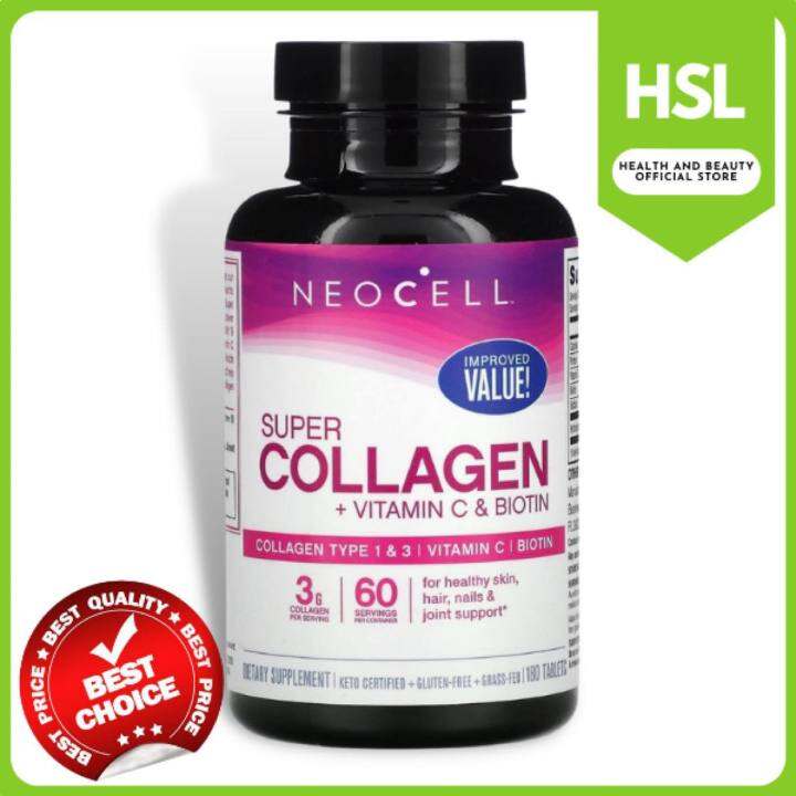 Neocell Super Collagen with Vitamin C and Biotin 180 tablets | Lazada PH