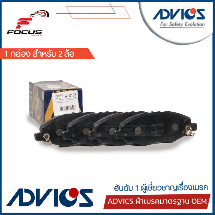 Advics ผ้าดิสเบรกหน้า Toyota Innova TGN40 KUN40 ปี04-14 เกรด Premium ...