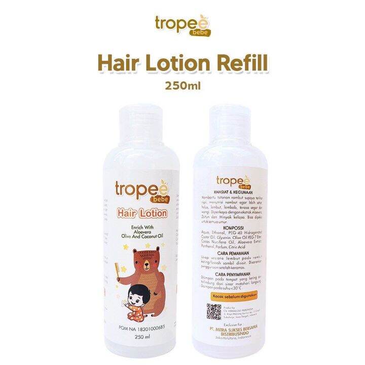 Tropee Bebe Hair Lotion Refill 250ml EXP Juli 2025 | Lazada Indonesia