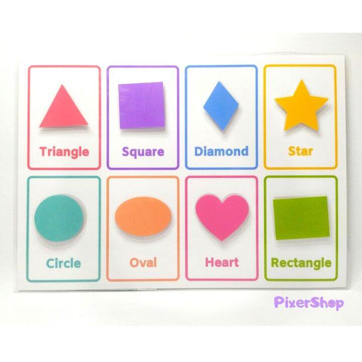 Shapes Chart / Interactive Learning Chart / Laminated Poster / Toddler ...
