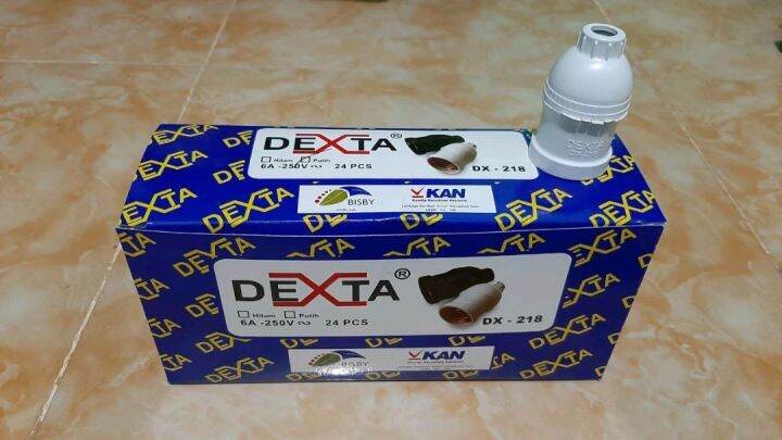 (1 kotak isi 24pc) Fiting Fitting Lampu Gantung E27 Putih DEXTA | Lazada Indonesia