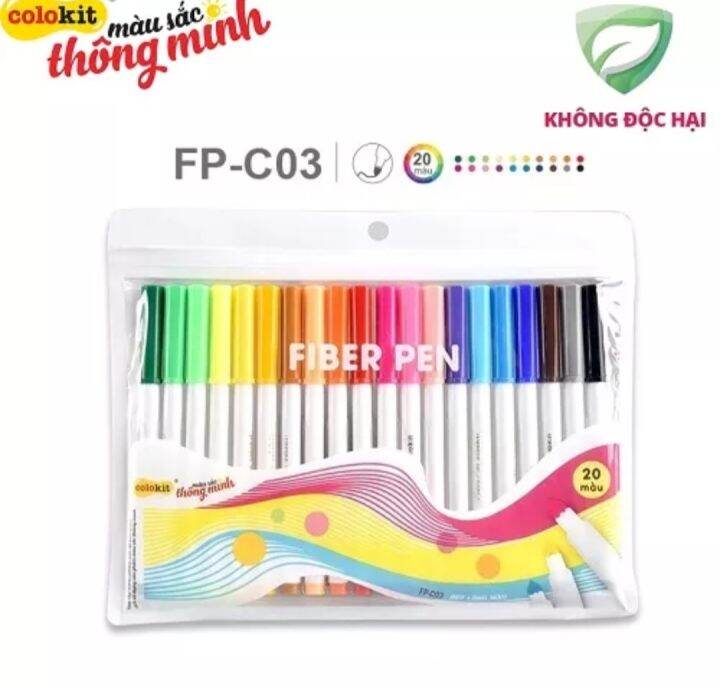Bút Lông Màu Nước (20 Màu) Colokit - Thiên Long FIBER PEN FP-C03 ...