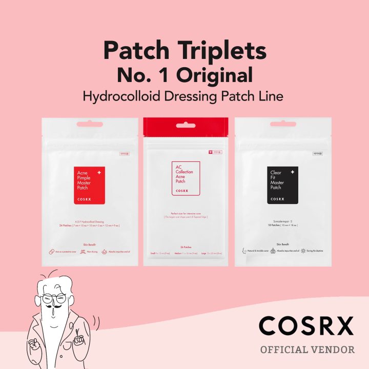 COSRX Acne Patch Triple Set (Acne Pimple Master Patch, Clear Fit, and ...