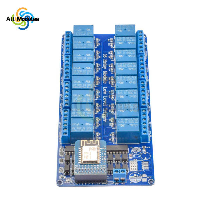 Dc 5v 12v 16ch Network Relay Module Onboard Esp8266 Wifi Module Lm2576