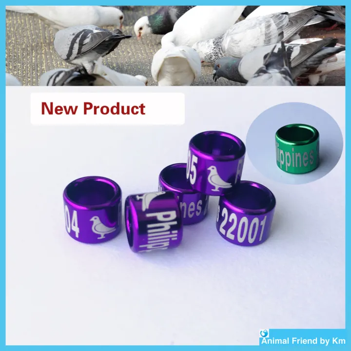 PHA ring 2023 2022 Pigeon ring Purple Aluminium Bird Dove Racing Pigeon ...