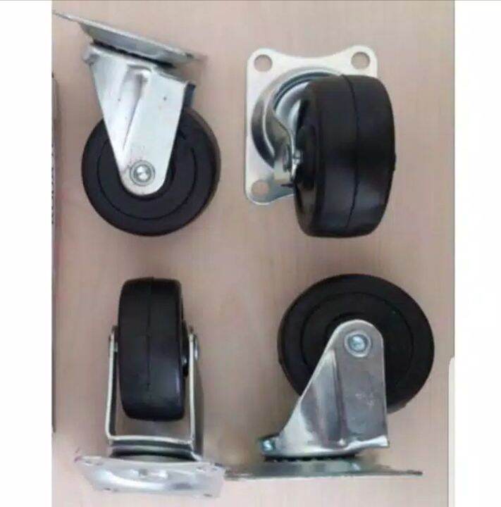 1set 4pcs RODA CASTER RODA KARET RODA LEMARI RODA BUFET RODA KURSI ...