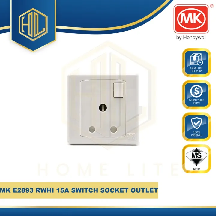 MK 15A SWITCH SOCKET OUTLET / SOKET SUIS - E2893 SRWHI - Wall Socket Plug Wall Switch Soket ...