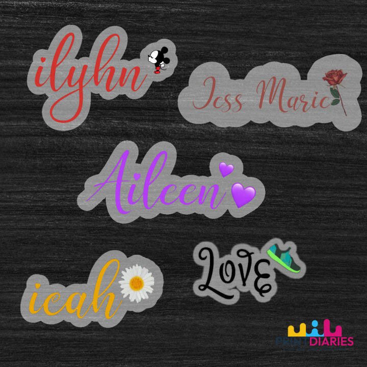 Transparent Customized name sticker for aquaflask,helmet, tumbler ...