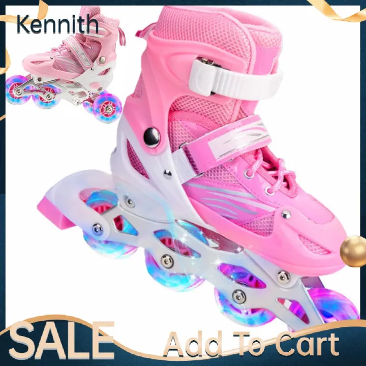 2 in 1 Roller Skates 4 Size Adjustable Roller Skates for Kids and ...