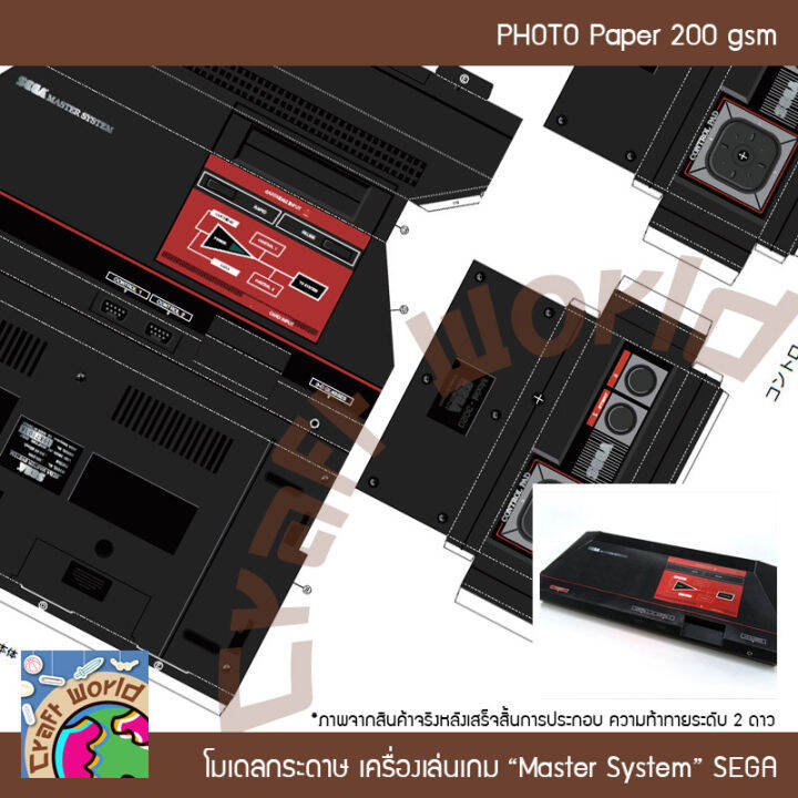 โมเดล เครื่องเล่นเกม SEGA Master System โมเดลกระดาษ ตุ๊กตากระดาษ ...