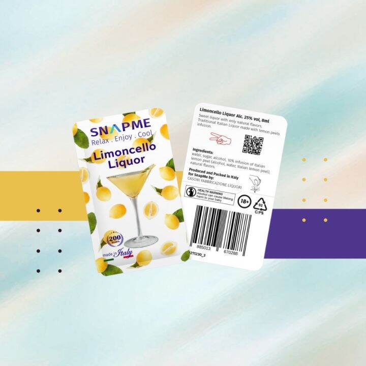 Snapme Limoncello Liquor 25% Alcohol by Volume (ABV) | Lazada Singapore